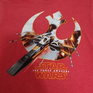 Star Wars | Shirts | Star Wars Mens The Force Awakens Red Tshirt New ...